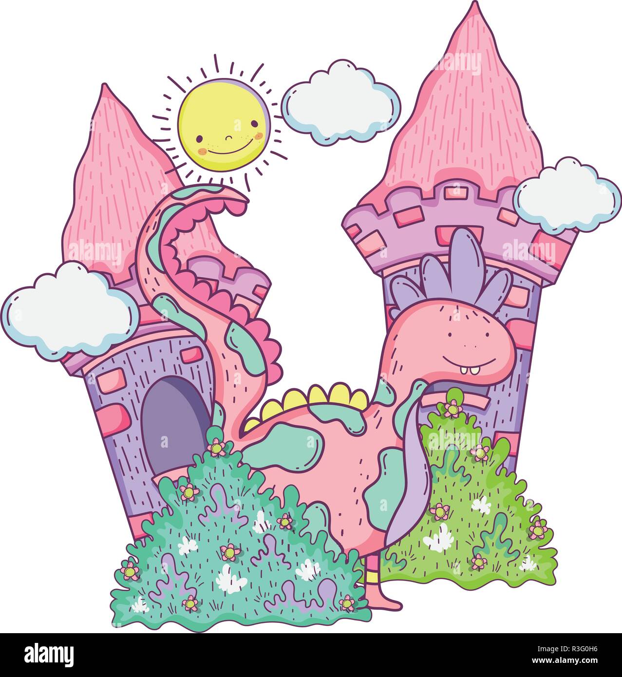 Animal in the castle Stock Vector Images - Alamy