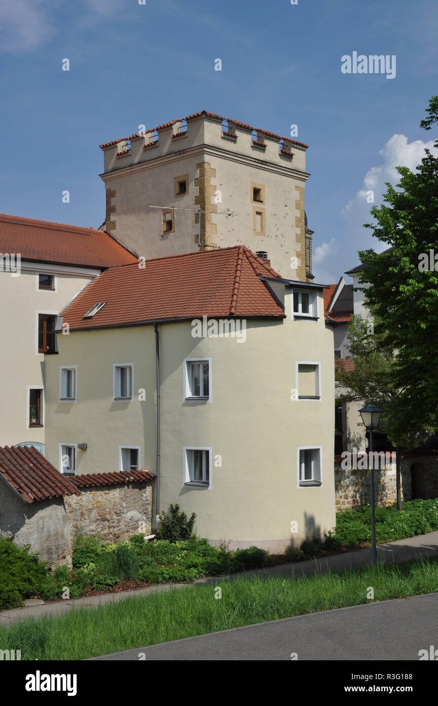 bastion bridge and city gate in amberg Stock Photo - Alamy