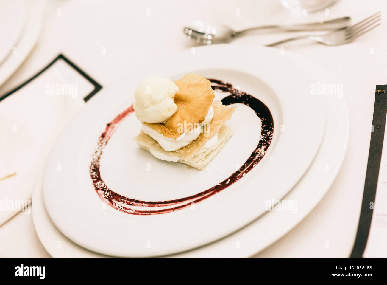 Main dish of a wedding menu Stock Photo - Alamy