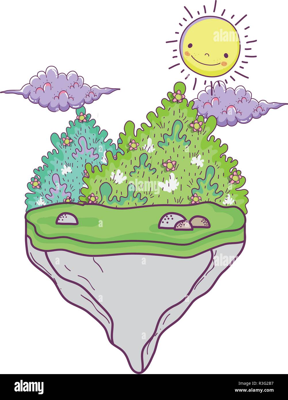 beautiful landscape scene icon Stock Vector Image & Art - Alamy