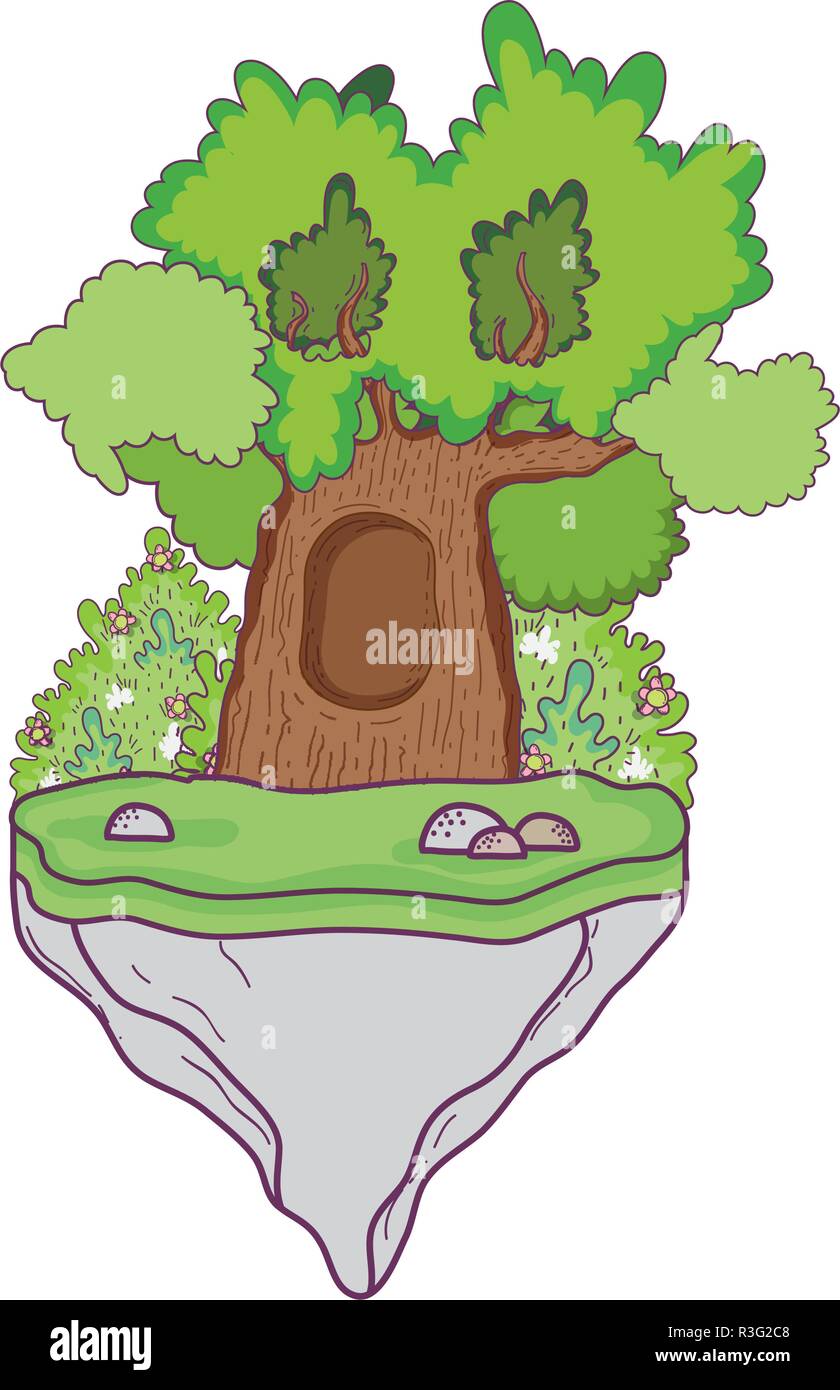cute fairytale tree icon Stock Vector Image & Art - Alamy