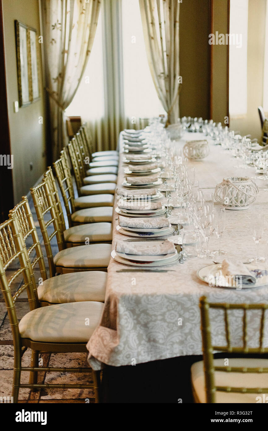 Long table wedding Stock Photo - Alamy