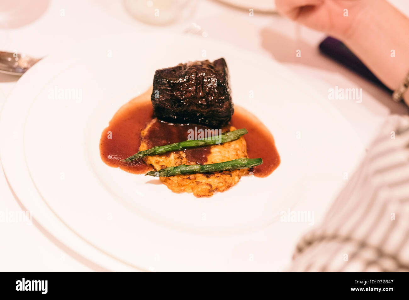 Main dish of a wedding menu Stock Photo - Alamy