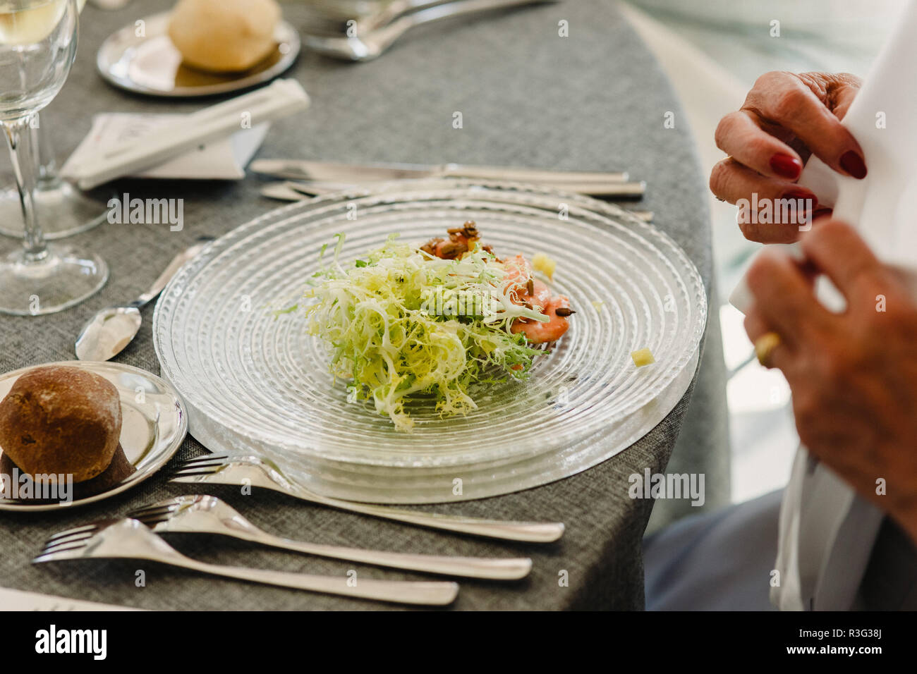 Main dish of a wedding menu Stock Photo - Alamy