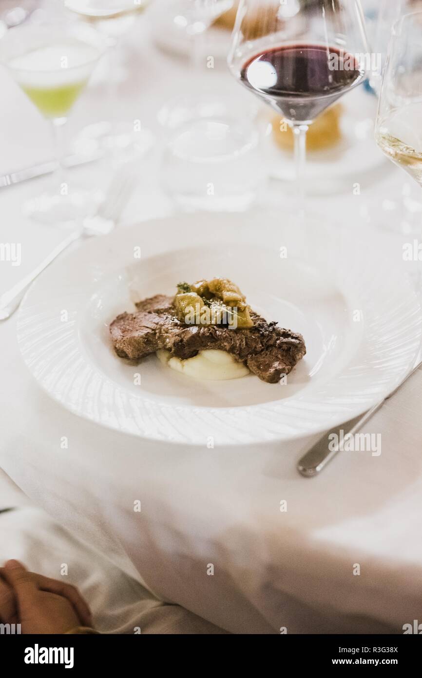 Main dish during an event or wedding Stock Photo - Alamy