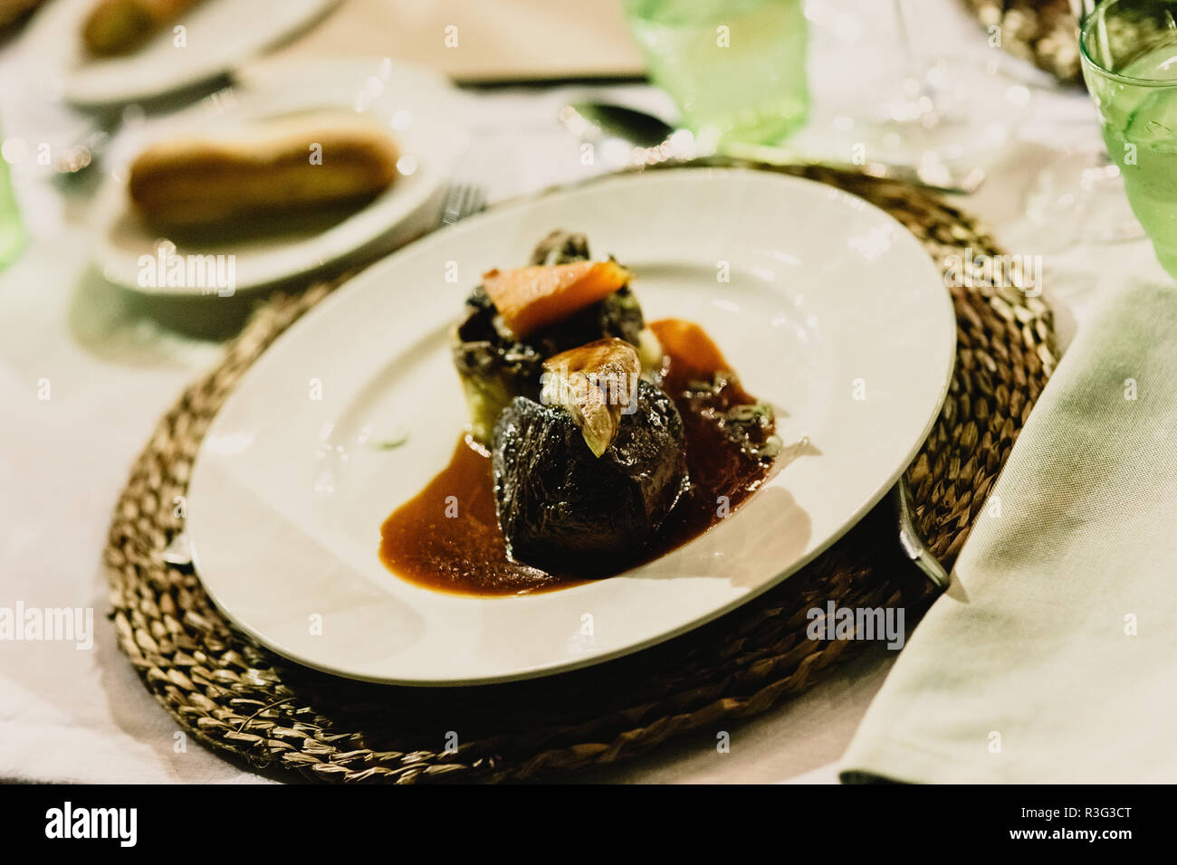 Wedding main dish Stock Photo - Alamy
