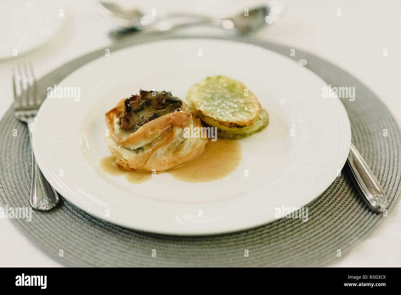 Main dish of a wedding menu Stock Photo - Alamy