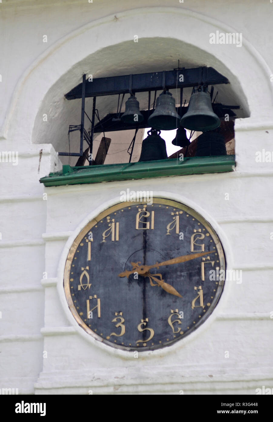 Ancient tower clock, Suzdal Kremlin, Russia Stock Photo - Alamy