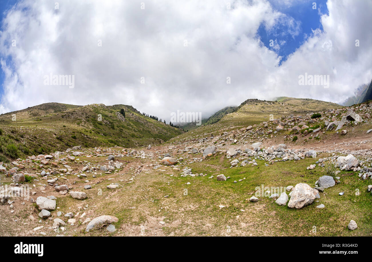 Mountains in Gregory gorge in Kyrgyzstan, Central Asia Stock Photo - Alamy