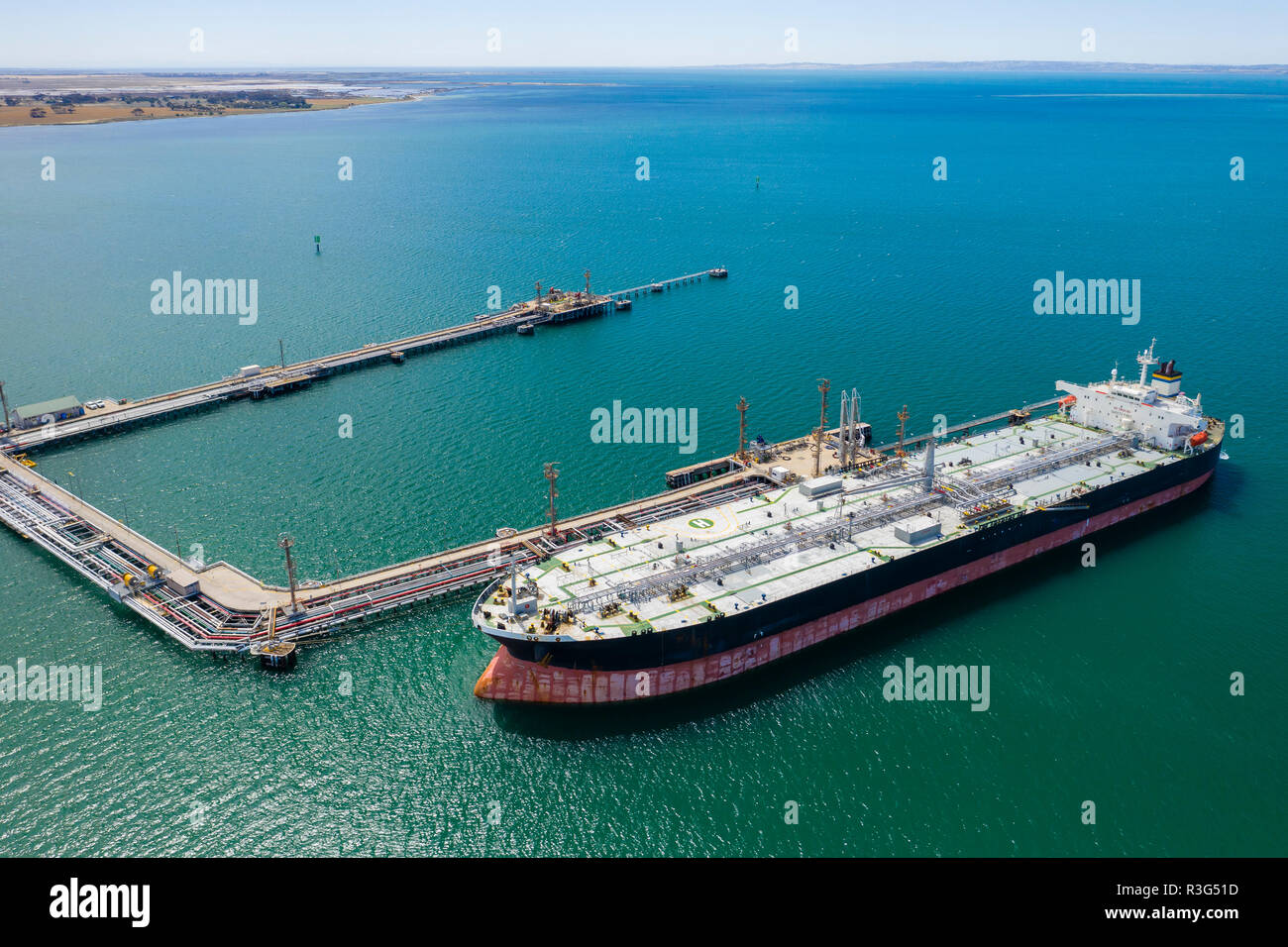 Aerial photo of oil tank Stock Photo - Alamy