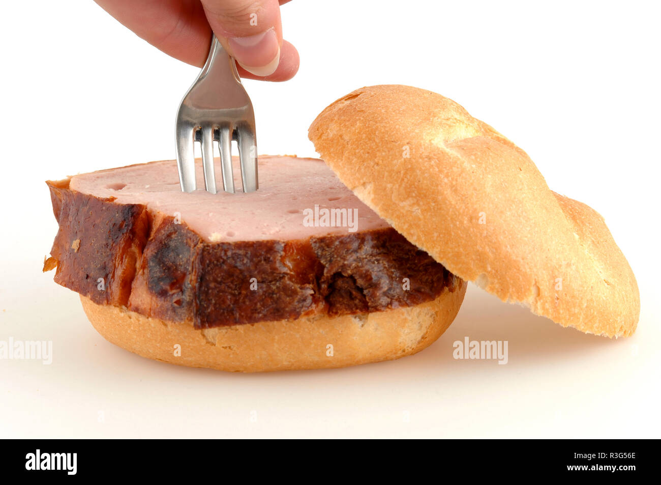 Leberkas bread roll hi-res stock photography and images - Alamy