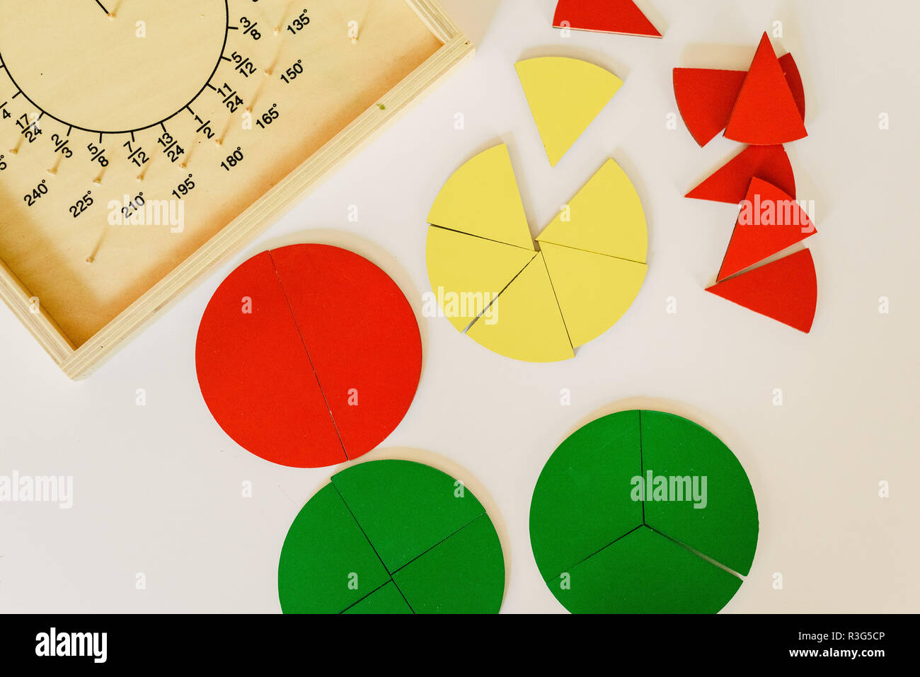 Geometry and mathematics materials in a Montessori classroom Stock ...