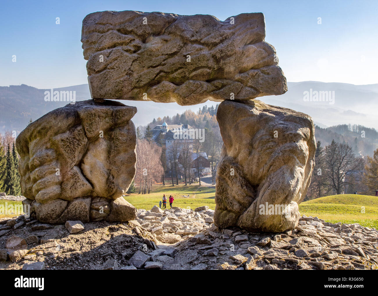 Kamenné mohyly, Jižní svah, Lázně Jeseník, Jeseníky, Česká republika ...