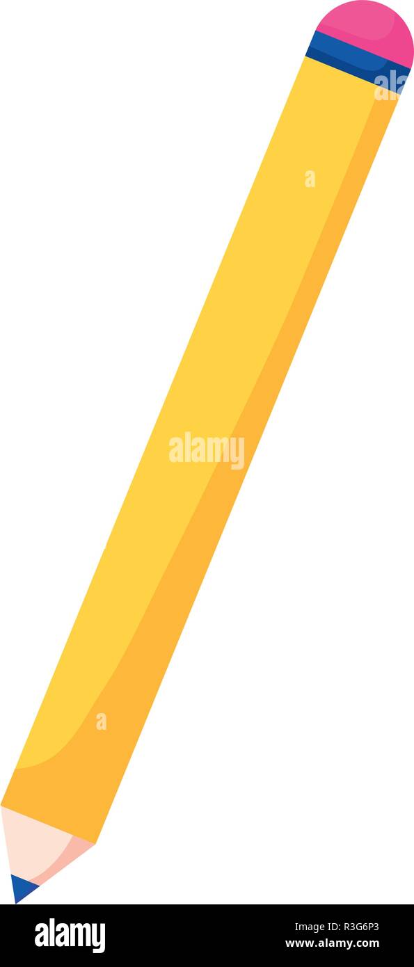 pencil education school on white background vector illustration Stock ...