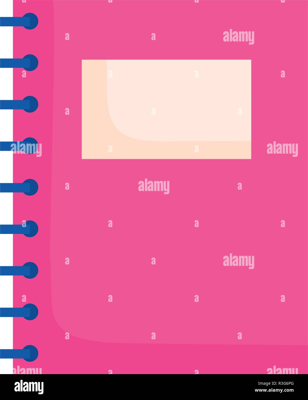 notebook education school on white background vector illustration Stock ...