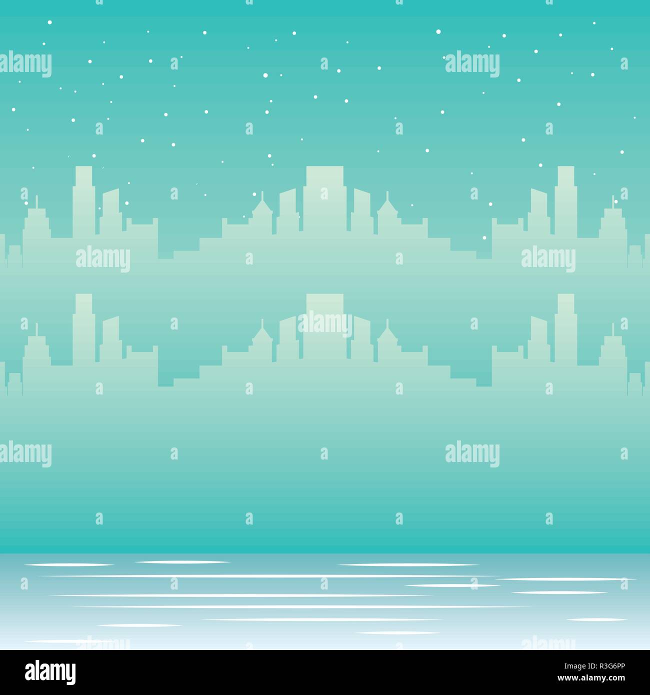 Building night winter travel tourism Stock Vector Images - Alamy