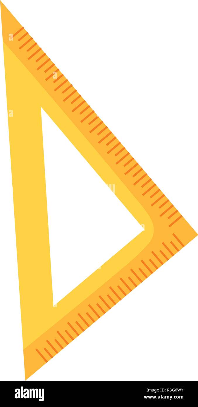 triangle ruler education school on white background vector illustration ...