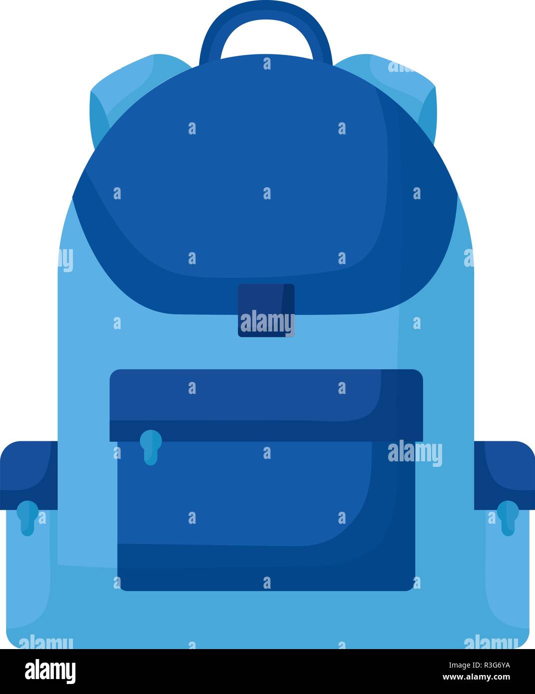 blue backpack on white background vector illustration Stock Vector ...