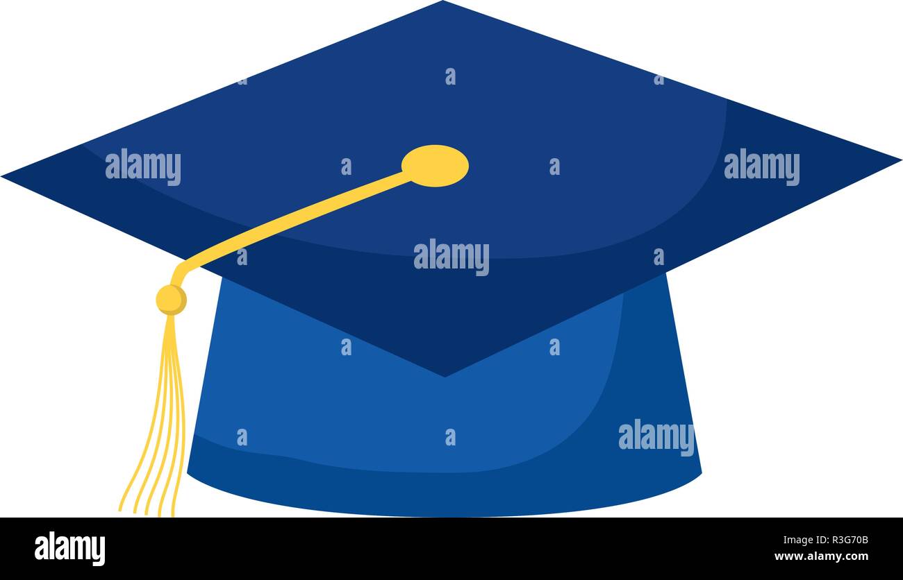 graduation hat education school on white background vector illustration ...