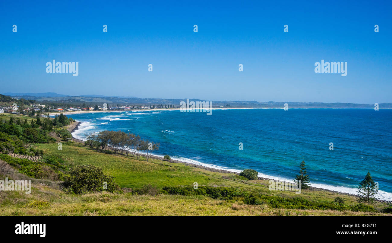 view of Lennox Head and Seven Mile Beach from Pat Morton Lookout ...
