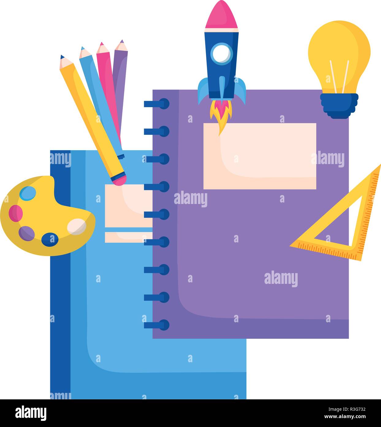 book notebook creativity education school vector illustration Stock ...