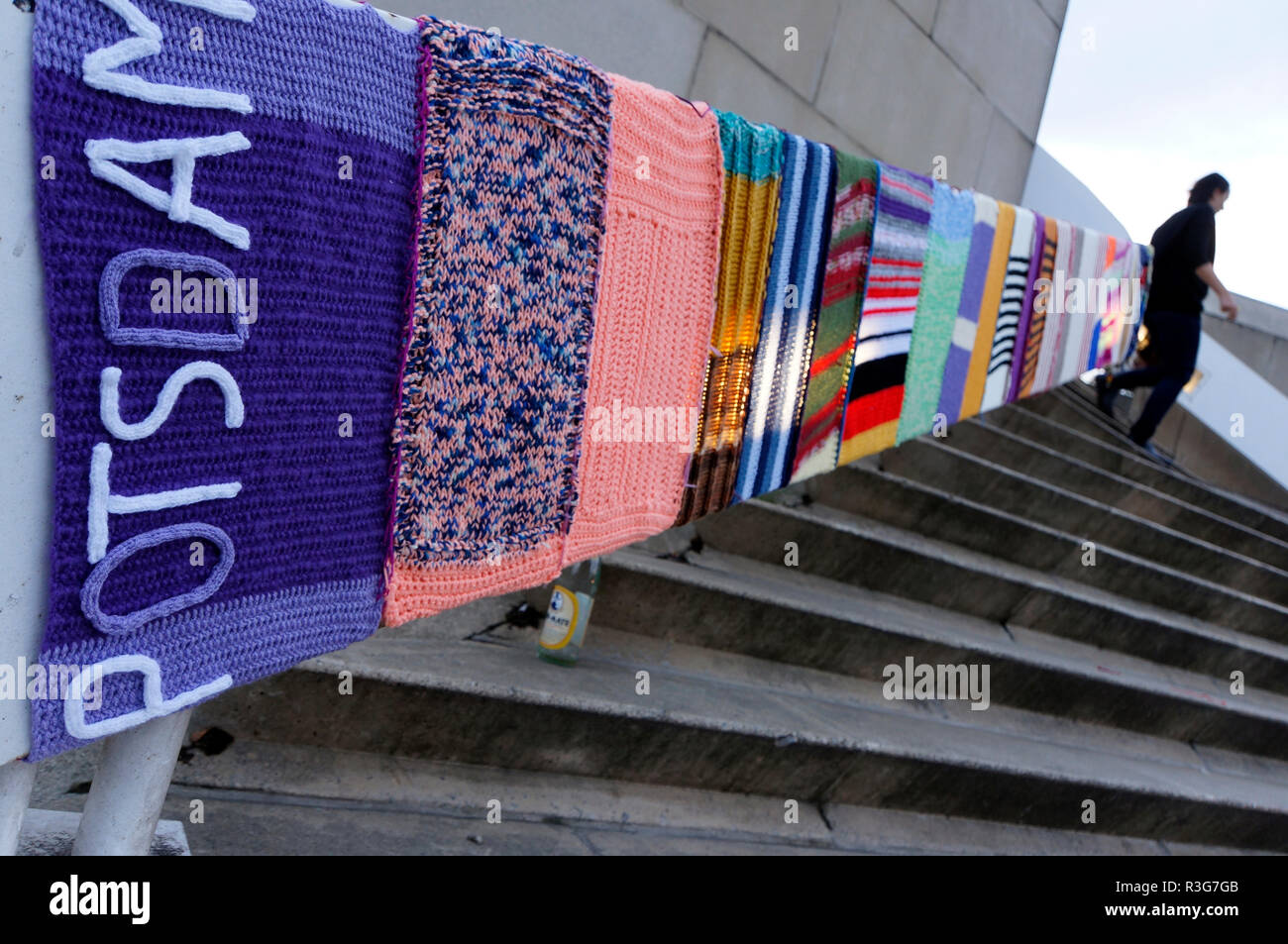 knitting action in downtown Stock Photo - Alamy