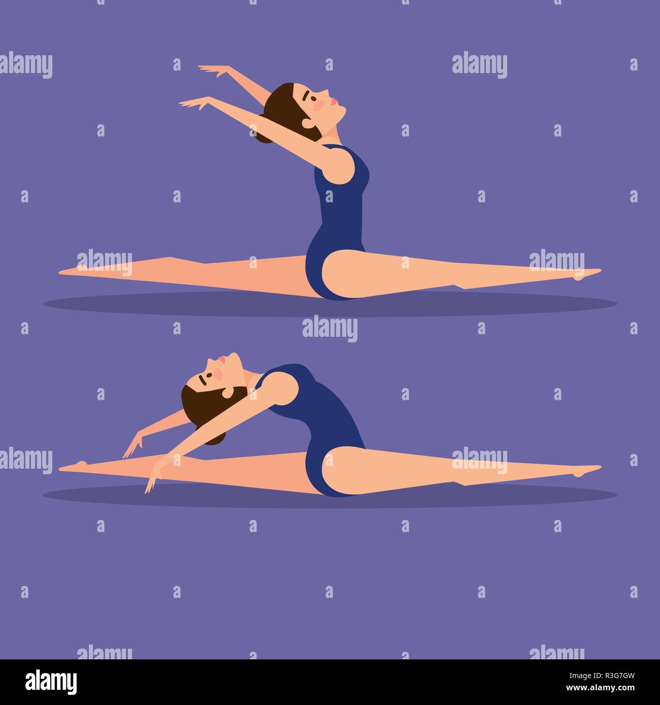 Ballet stretch Stock Vector Images - Alamy
