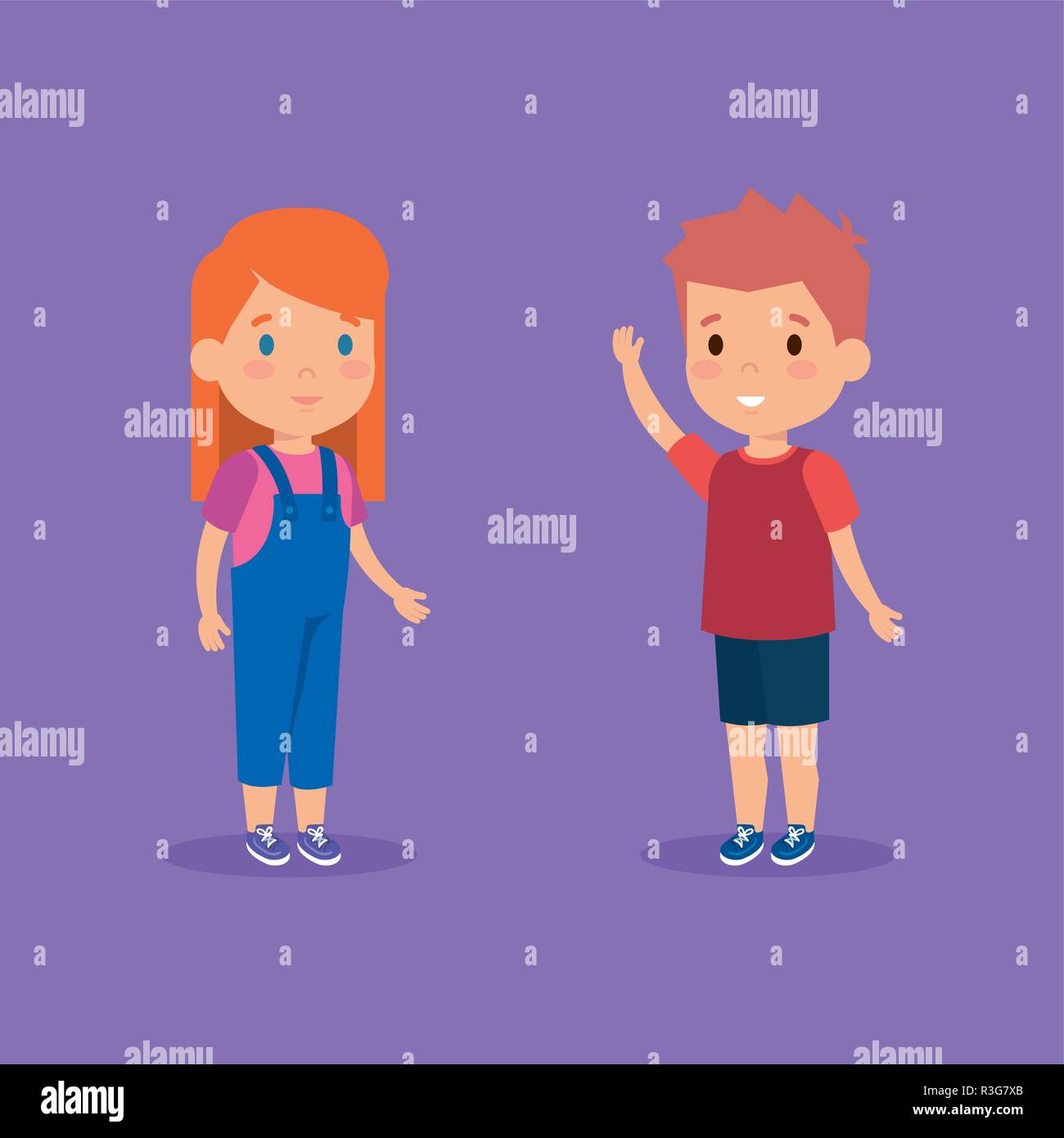 Boy and girl cartoon Stock Vector Image & Art - Alamy