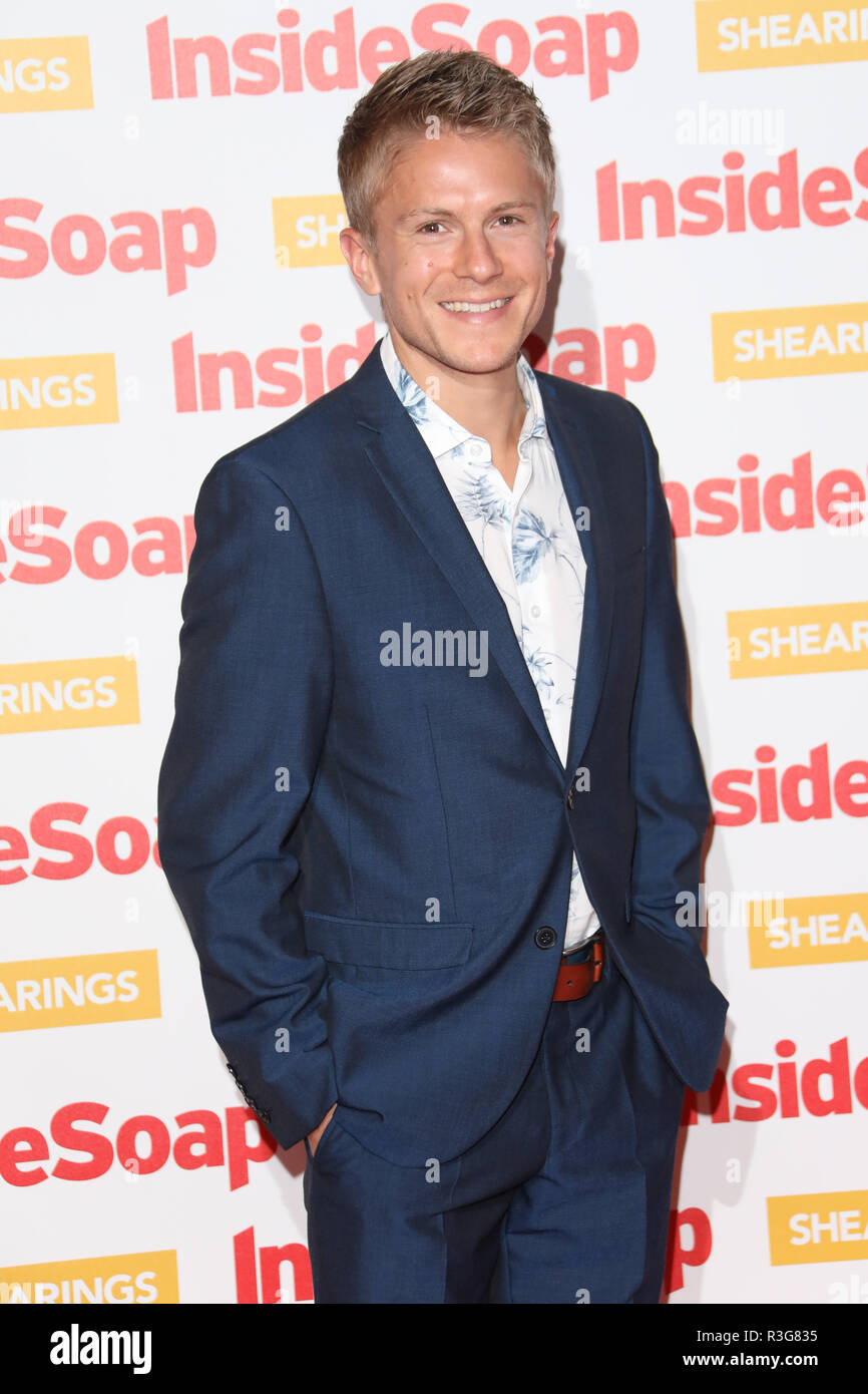 The Inside Soap Awards 2018 - Arrivals Featuring: George Rainsford ...