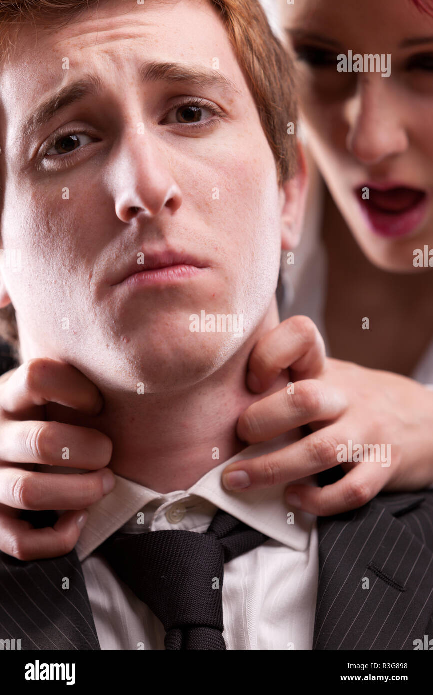 Man pestering woman hi-res stock photography and images - Alamy