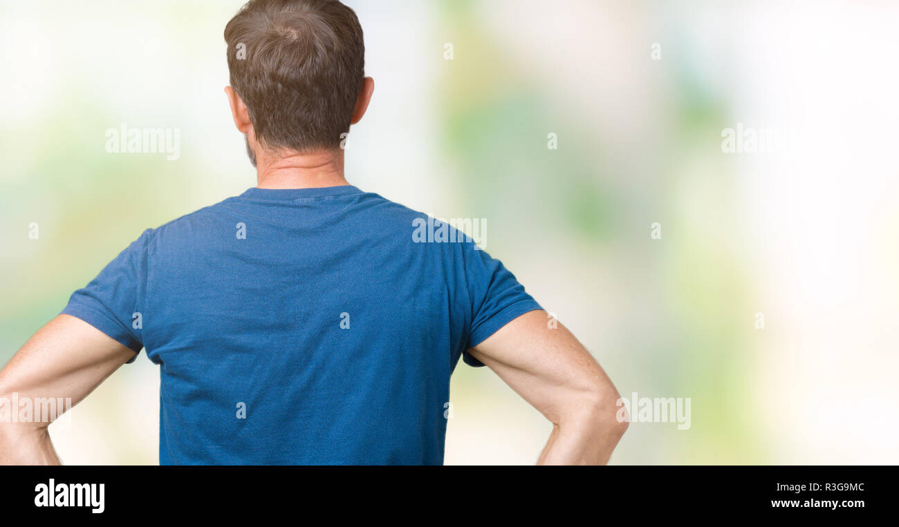 Handsome middle age hoary senior man wearin glasses over isolated ...