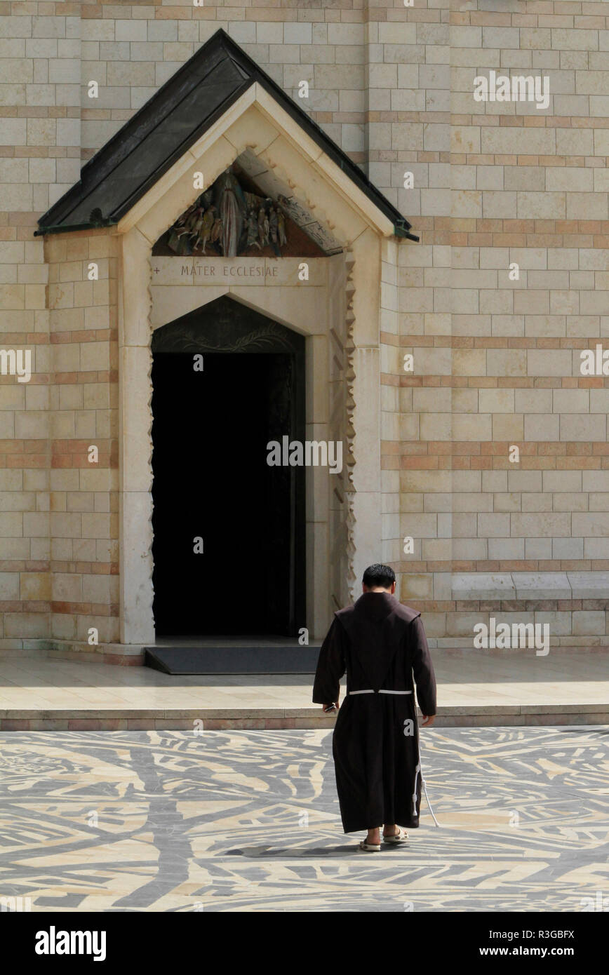 Jerusalem, Israel - July 12, 2016: A monk in traditional clothing ...