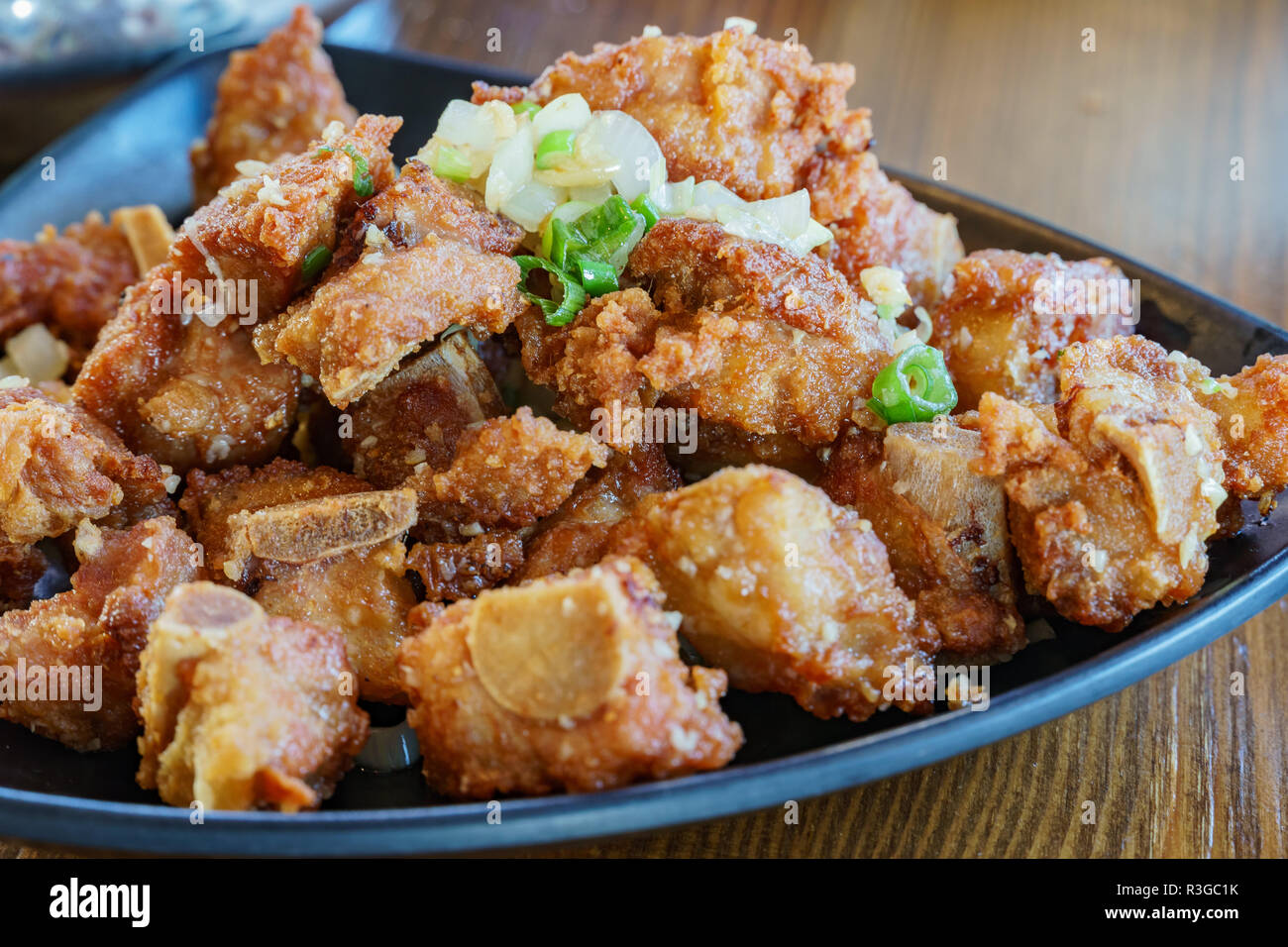 Close up shot of a Chinese style deep fried pork, ate at Los Angeles ...