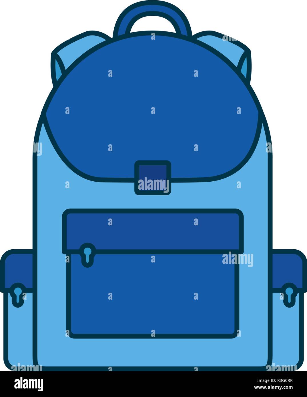 blue backpack on white background vector illustration Stock Vector ...