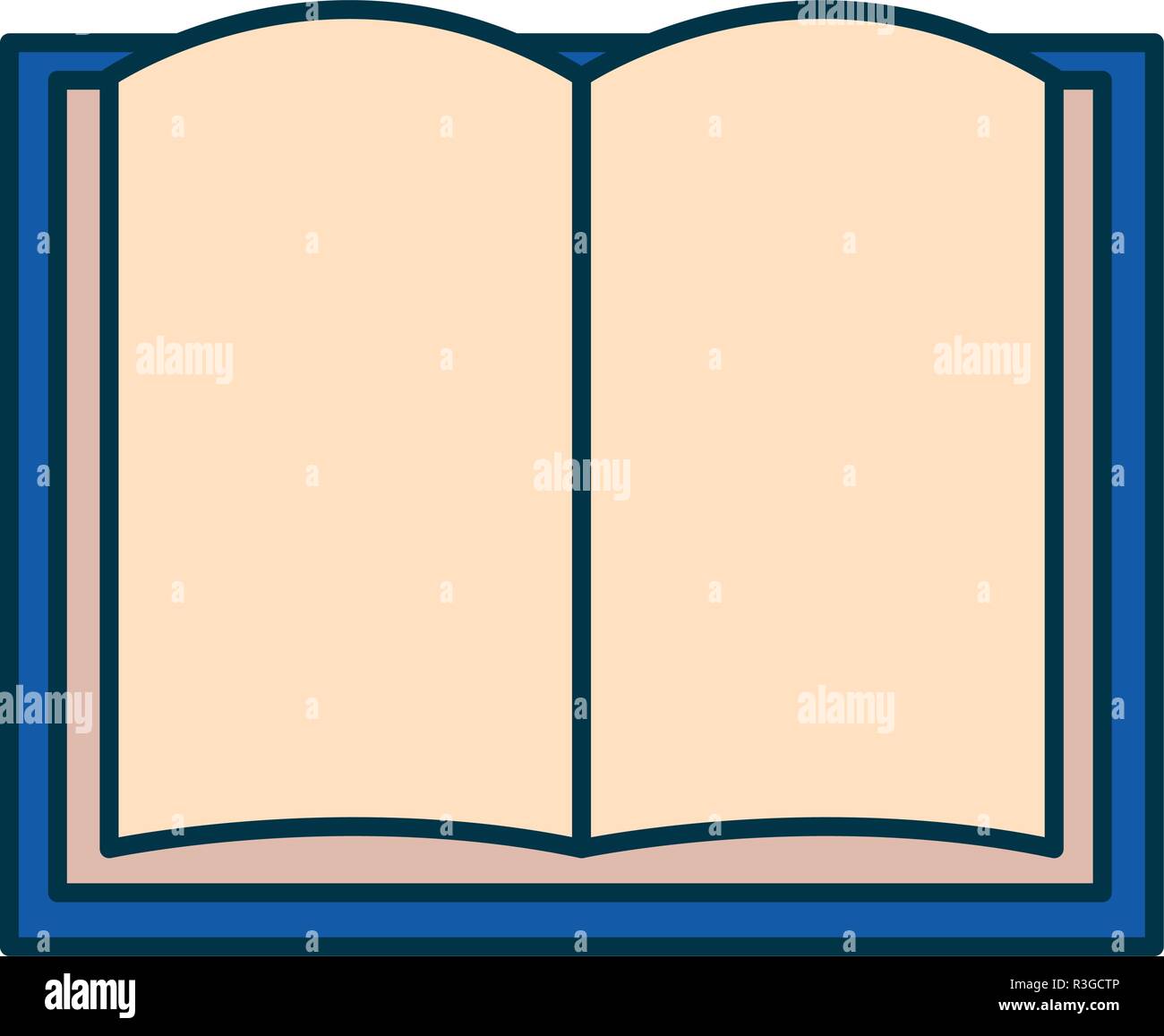 open book education school on white background vector illustration ...