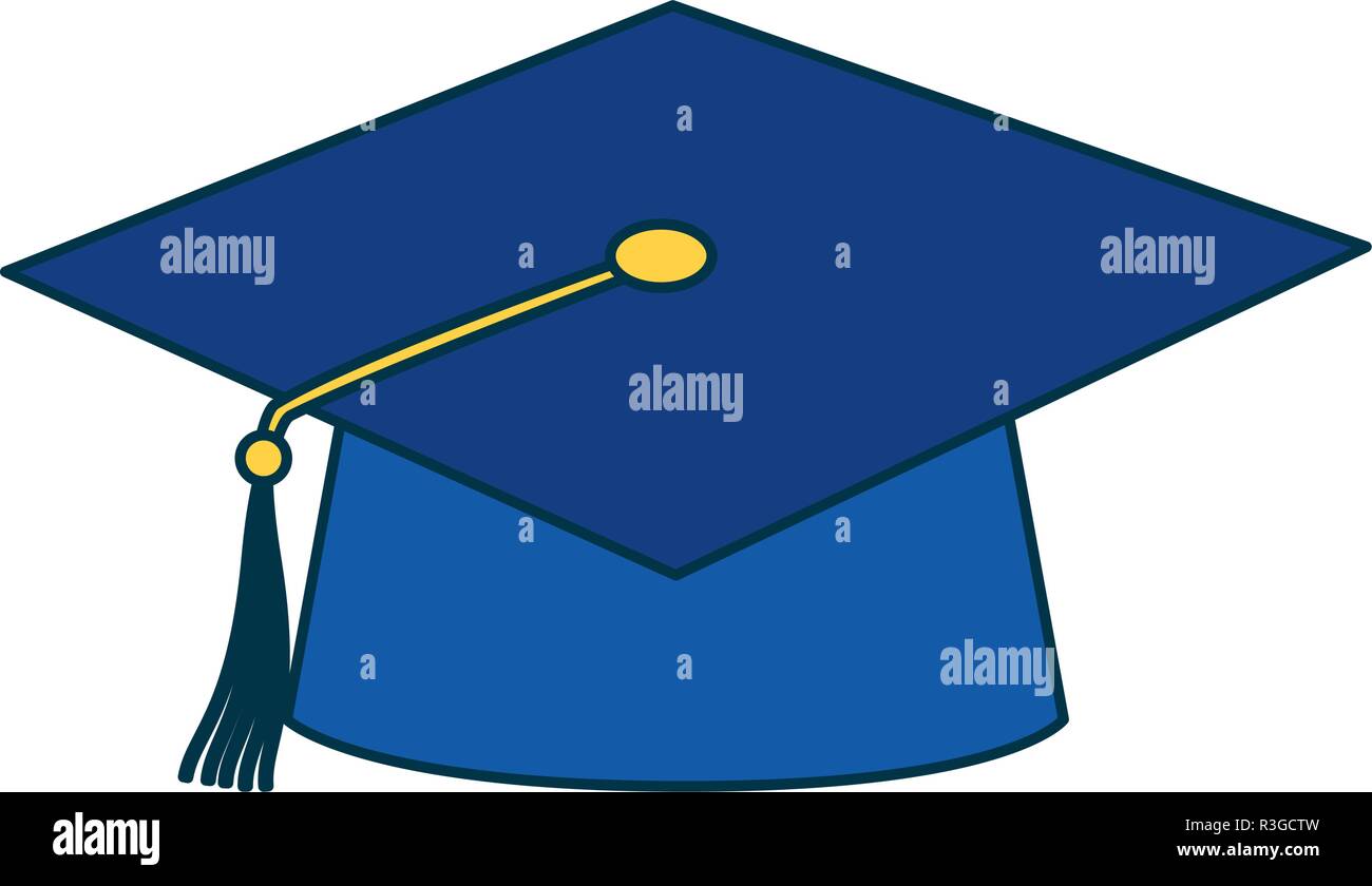 graduation hat education school on white background vector illustration ...