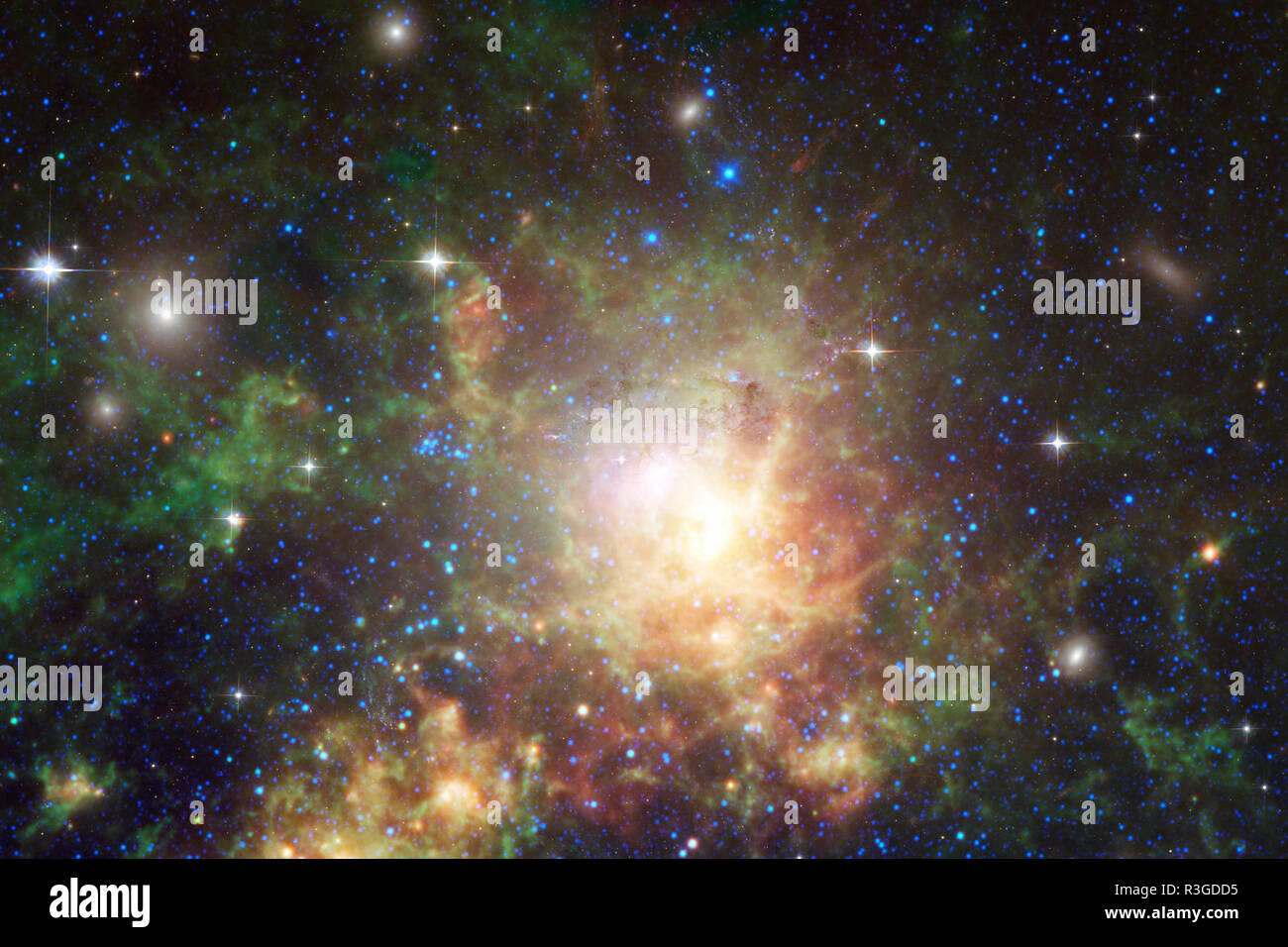 Nebulas, galaxies and stars in beautiful composition. Deep space art ...