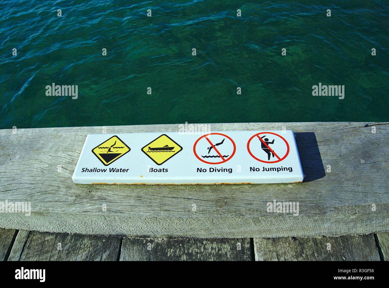 No Diving Shallow Water Sign