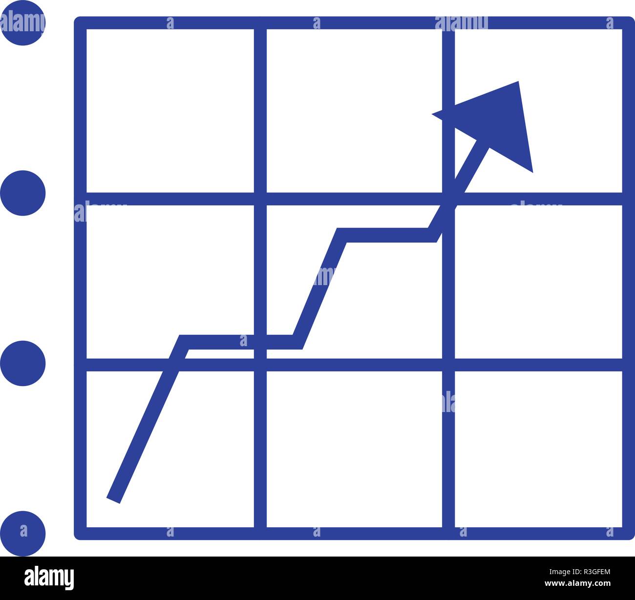 statistics arrow growth on white background Stock Vector Image & Art ...
