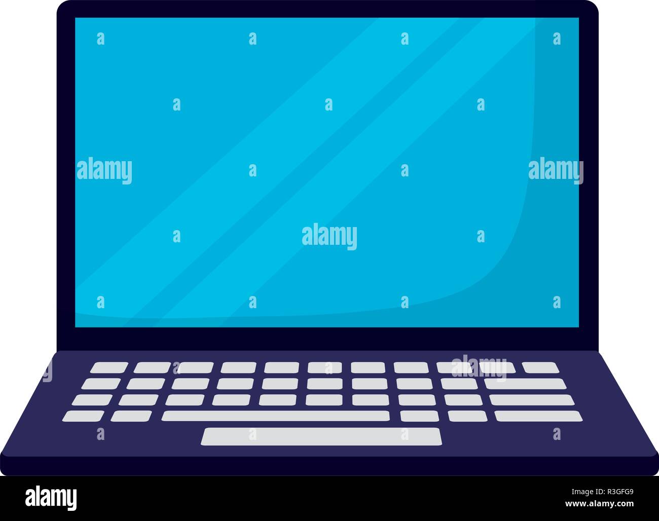 laptop computer on white background Stock Vector Image & Art - Alamy