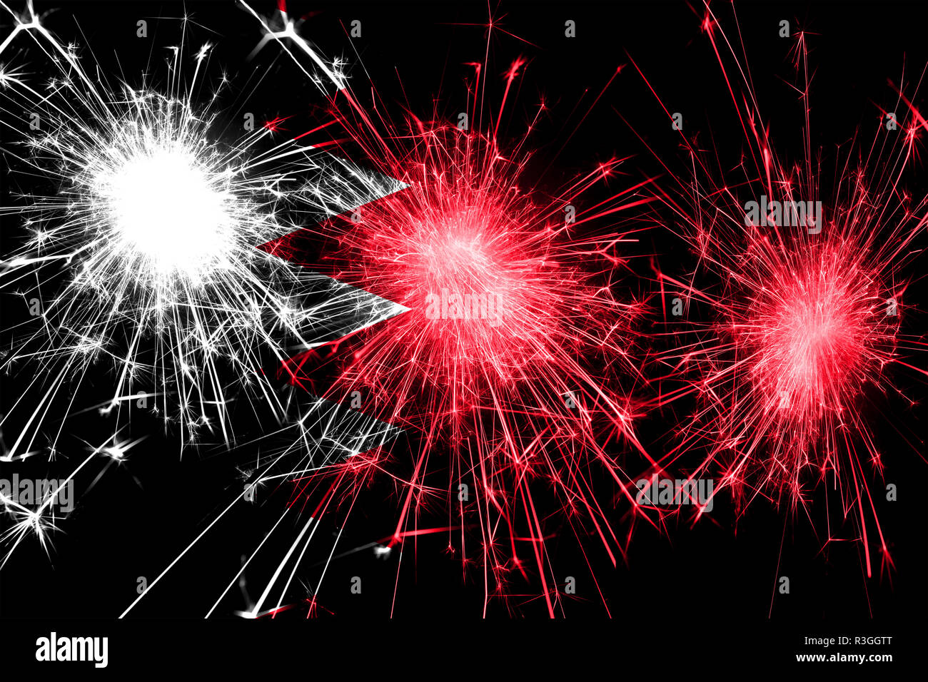 Bahrain fireworks sparkling flag. New Year, Christmas and National day ...