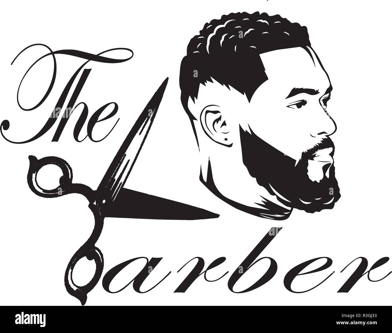 Man Beard Hairstyle Barbershop Handsome Stock Vector Image & Art - Alamy