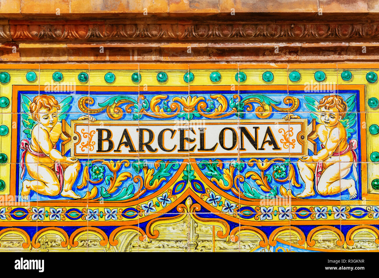 picture of historic tiles from Seville, Spain Stock Photo - Alamy