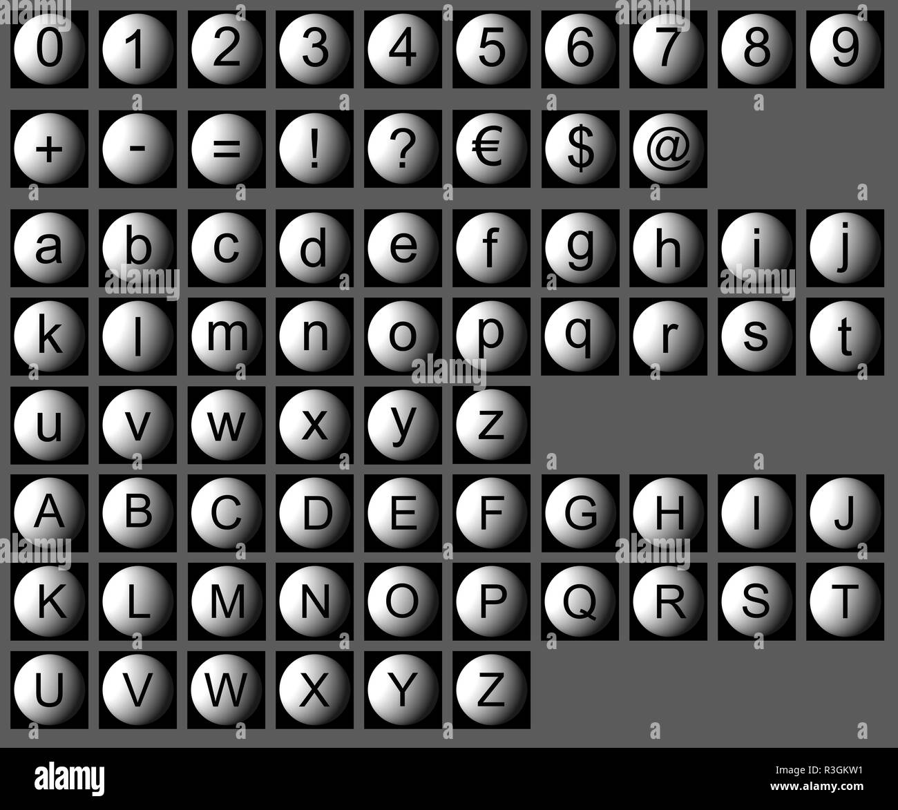 Number and letters Black and White Stock Photos & Images - Alamy