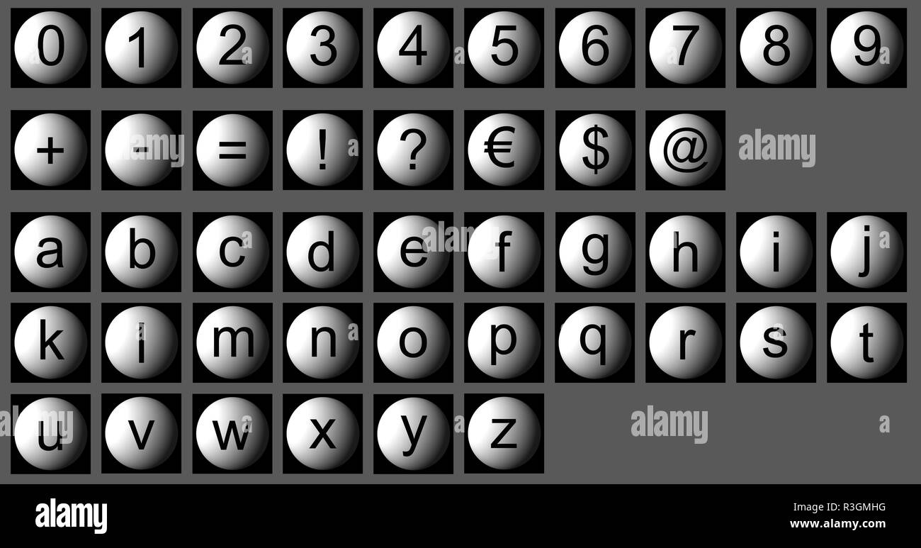 Number icons hi-res stock photography and images - Alamy