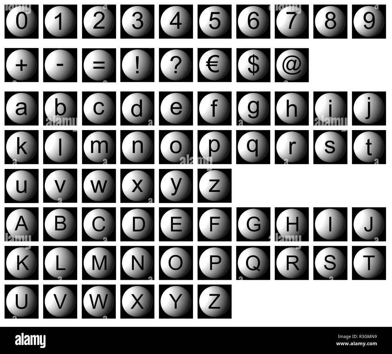 Number icons hi-res stock photography and images - Alamy