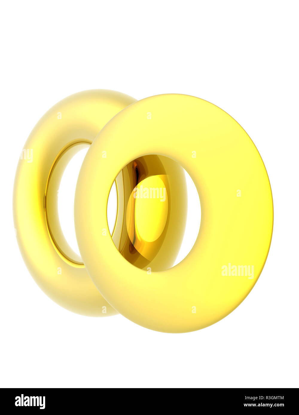 Wedding rings connected Cut Out Stock Images & Pictures - Alamy