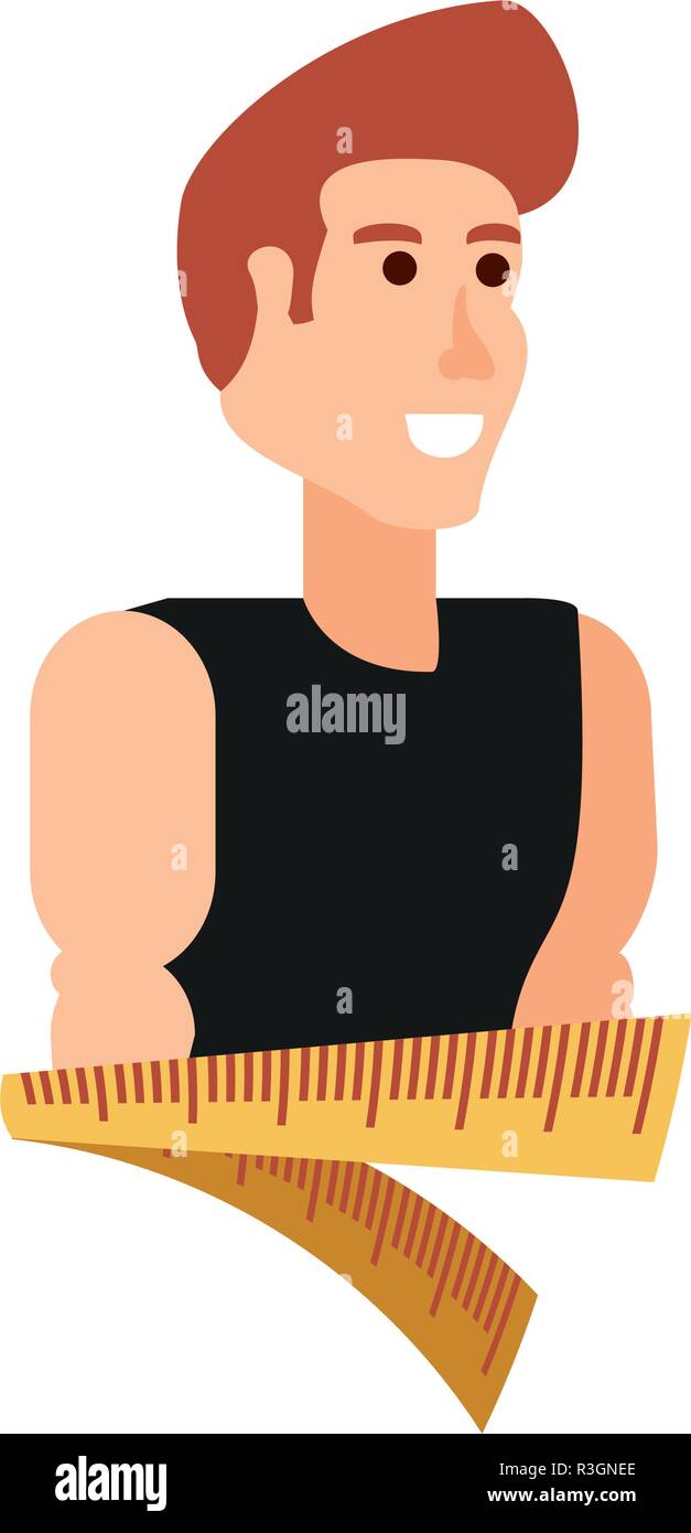 Muscles tape measure Stock Vector Images - Alamy
