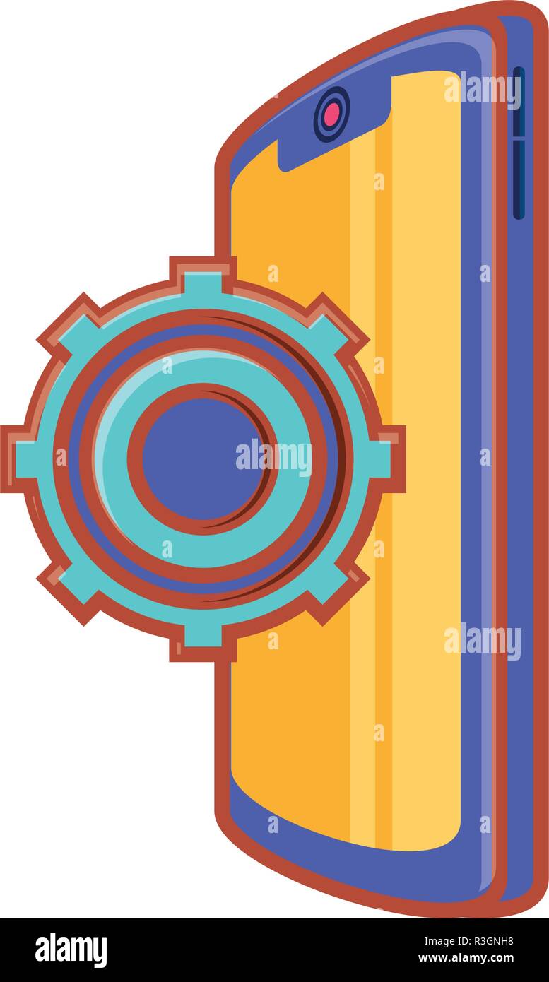 smartphone device with configuration vector illustration design Stock ...