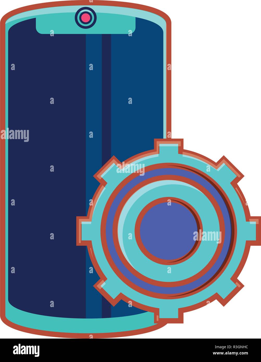 smartphone device with configuration vector illustration design Stock ...